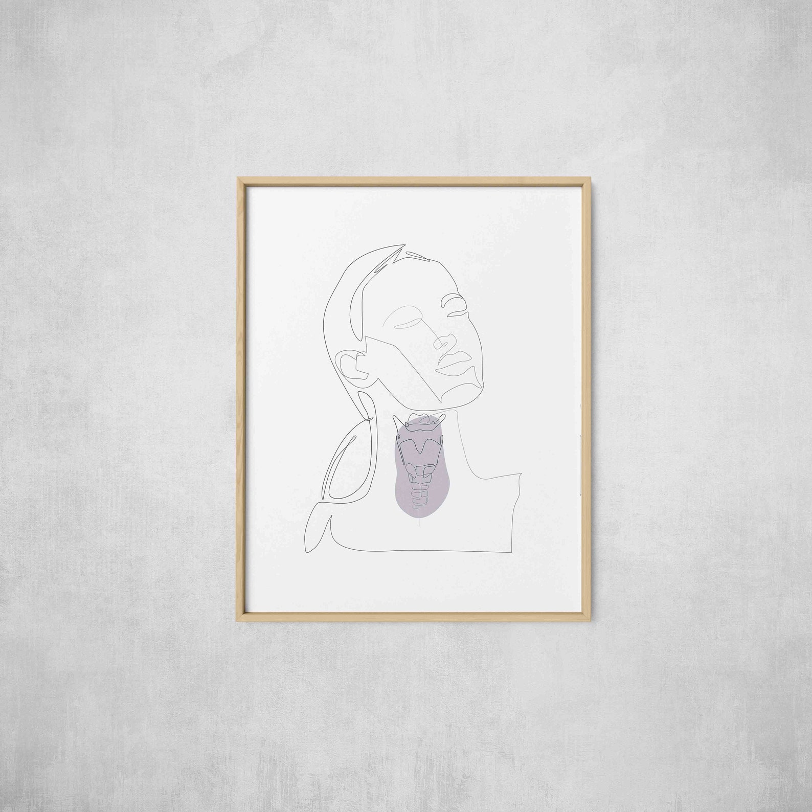 Larynx One Line Anatomy Art Larynx Print Speech Language - Etsy
