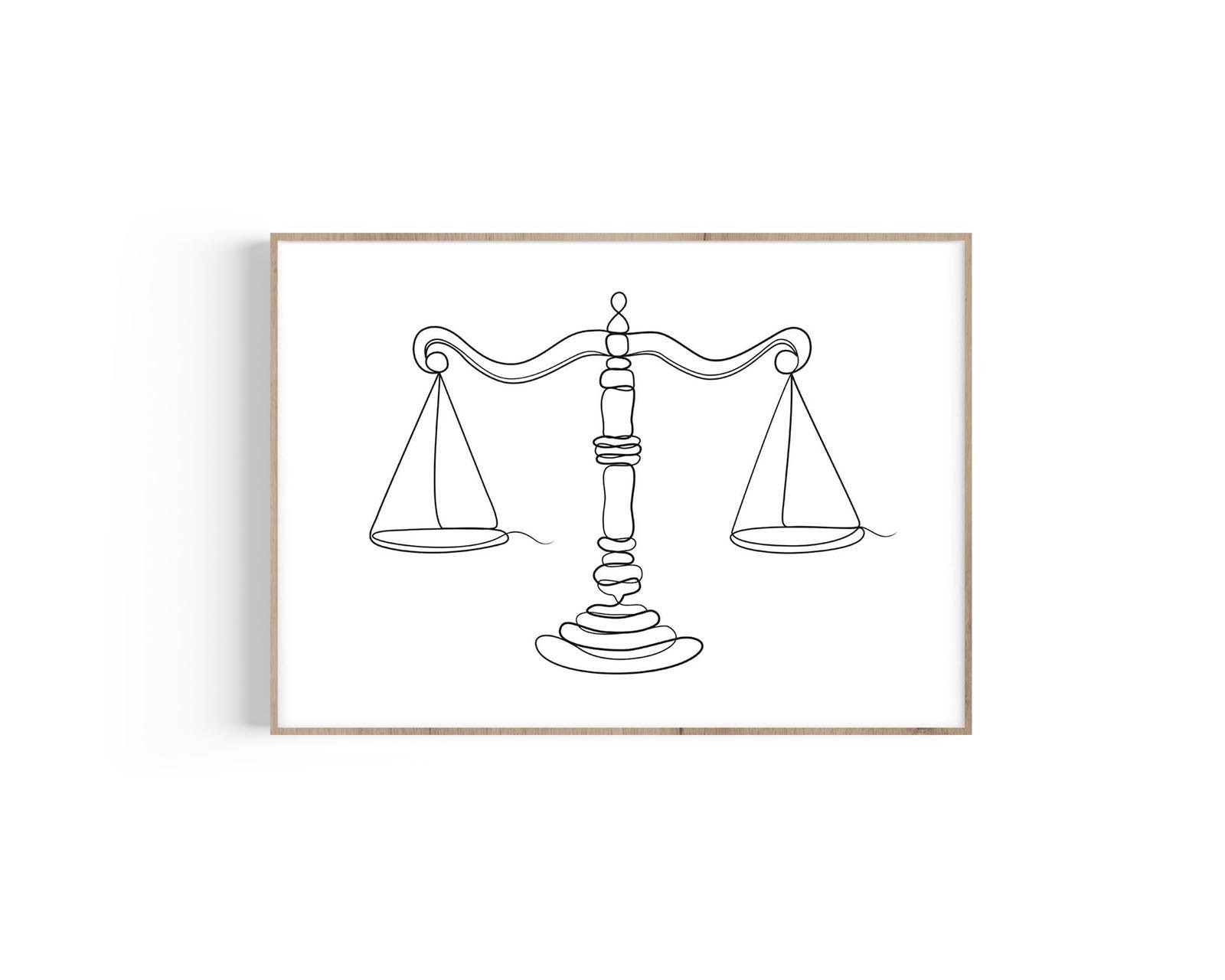 Justice Scale Drawing