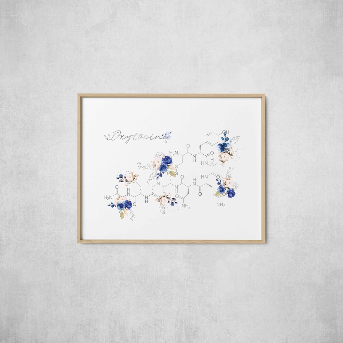 Psychology Prints Wall Art Serotonin Molecule Oxytocin | Etsy