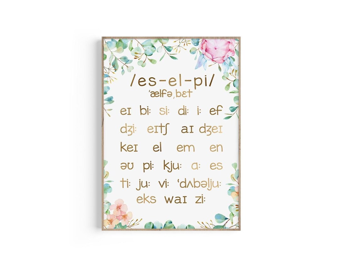 IPA Floral Alphabet Art: SLP Speech Therapy Gift (digital Download) - Etsy