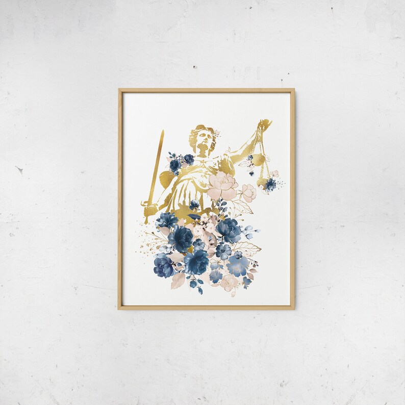 Lady Justice Print Lawyer Art Print Law Wall Art Attorney | Etsy