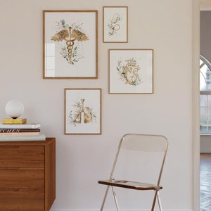 Doctor Office Decor, Medical Art Set, Doctor Graduation Gift, Med ...