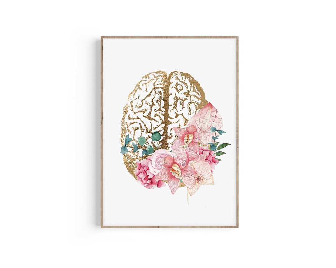 Brain Art Print Psychology Art Brain Anatomy Art Psychology - Etsy