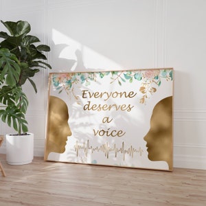 SLP Gift, Everyone Deserves a Voice, Speech Anatomy Art, Speech ...