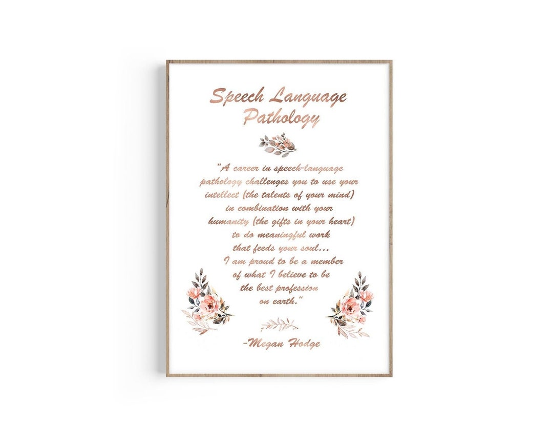 SLP Gift, Speech Language Art, Speech Language Pathologist Gift, SLP ...