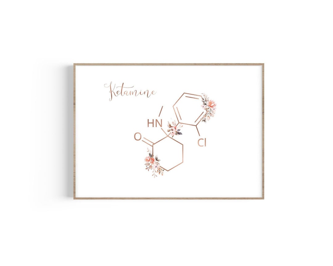 Ketamine Molecule, Ketamine Art Print, Anesthesiologist Gift, Vet ...