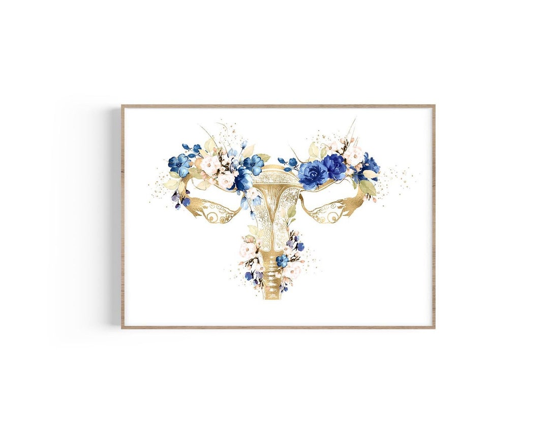 Uterus Anatomy Print Female Reproductive System Uterus Art - Etsy