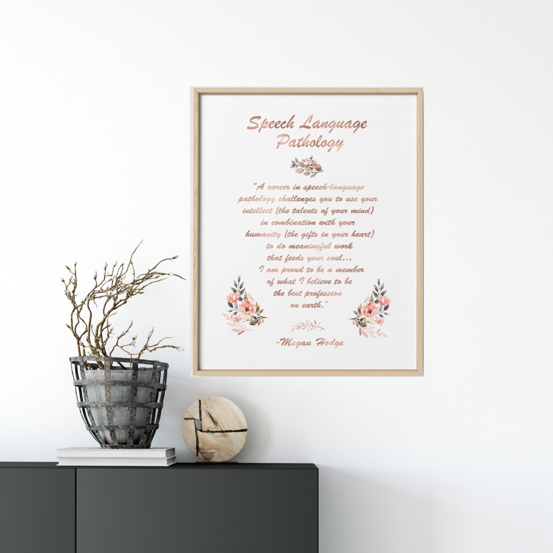 SLP Gift Speech Language Art Speech Language Pathologist | Etsy