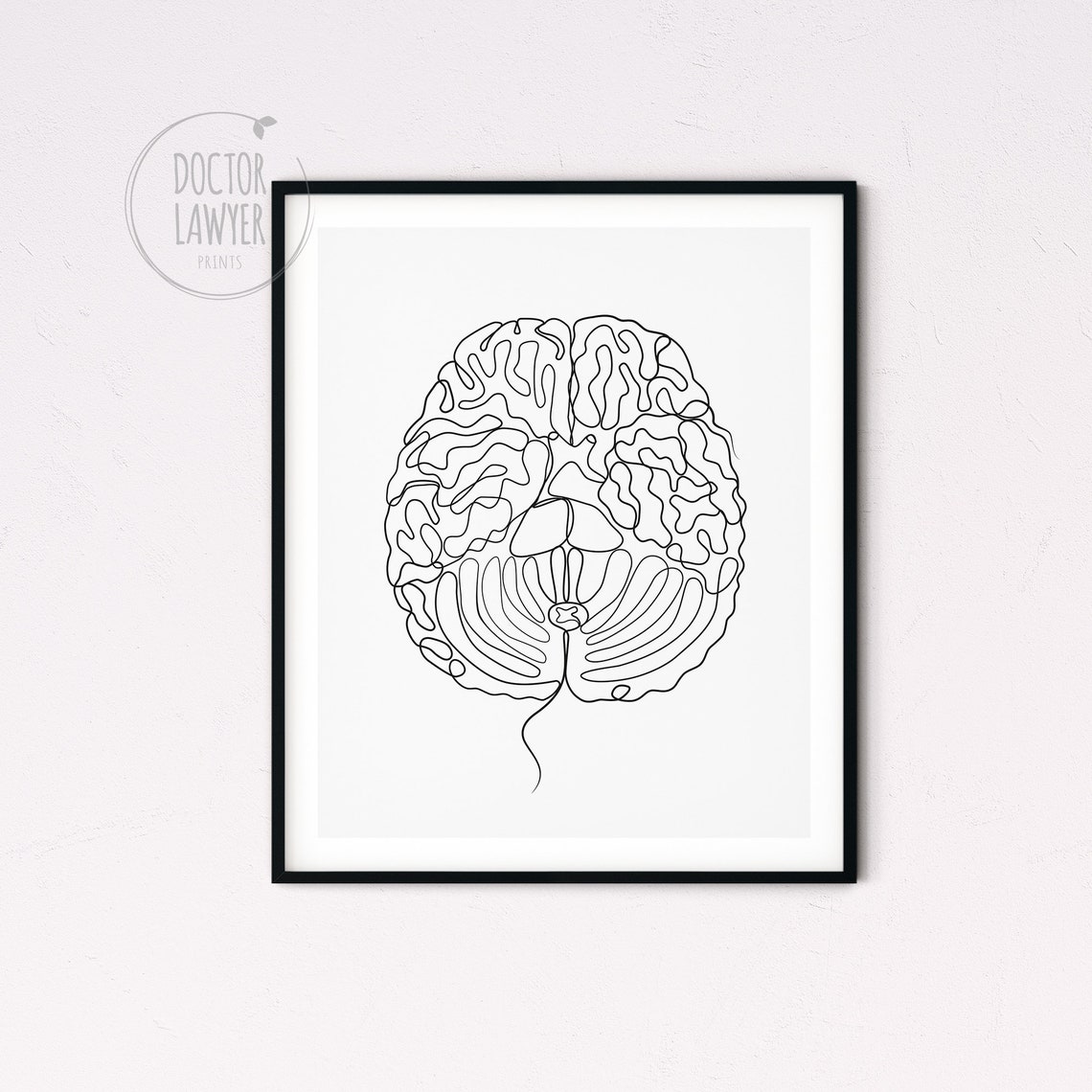 Brain One Line Art Print Psychology Art Brain Anatomy Art | Etsy