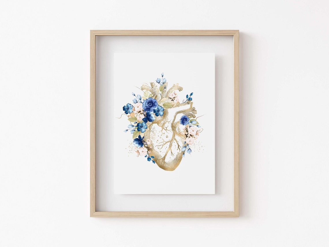 Heart Anatomy Print Heart Anatomy Poster Anatomical Heart - Etsy