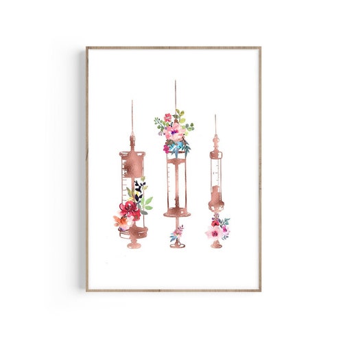 Syringes Print Medical Art Print Nurse Gift Doctor Gift - Etsy
