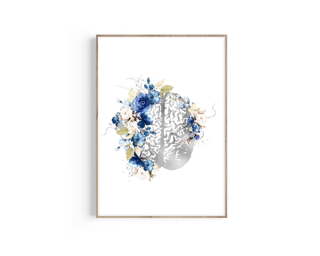 Brain Art Print Psychology Art Brain Anatomy Art Psychology - Etsy