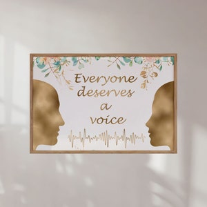 SLP Gift, Everyone Deserves a Voice, Speech Anatomy Art, Speech ...