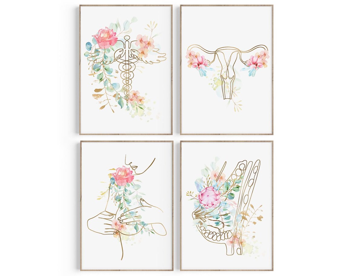 OBGYN Office Decor Breast Anatomy Art Mammary Gland Print - Etsy
