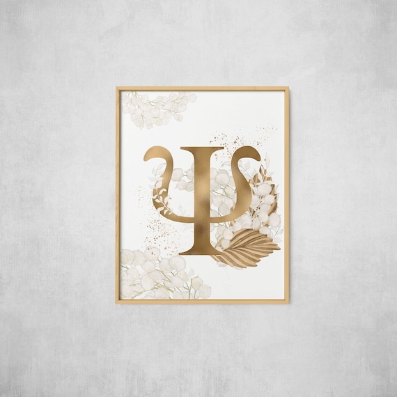 Psi Symbol Art Psychology Symbol Print Psychotherapist Gift | Etsy