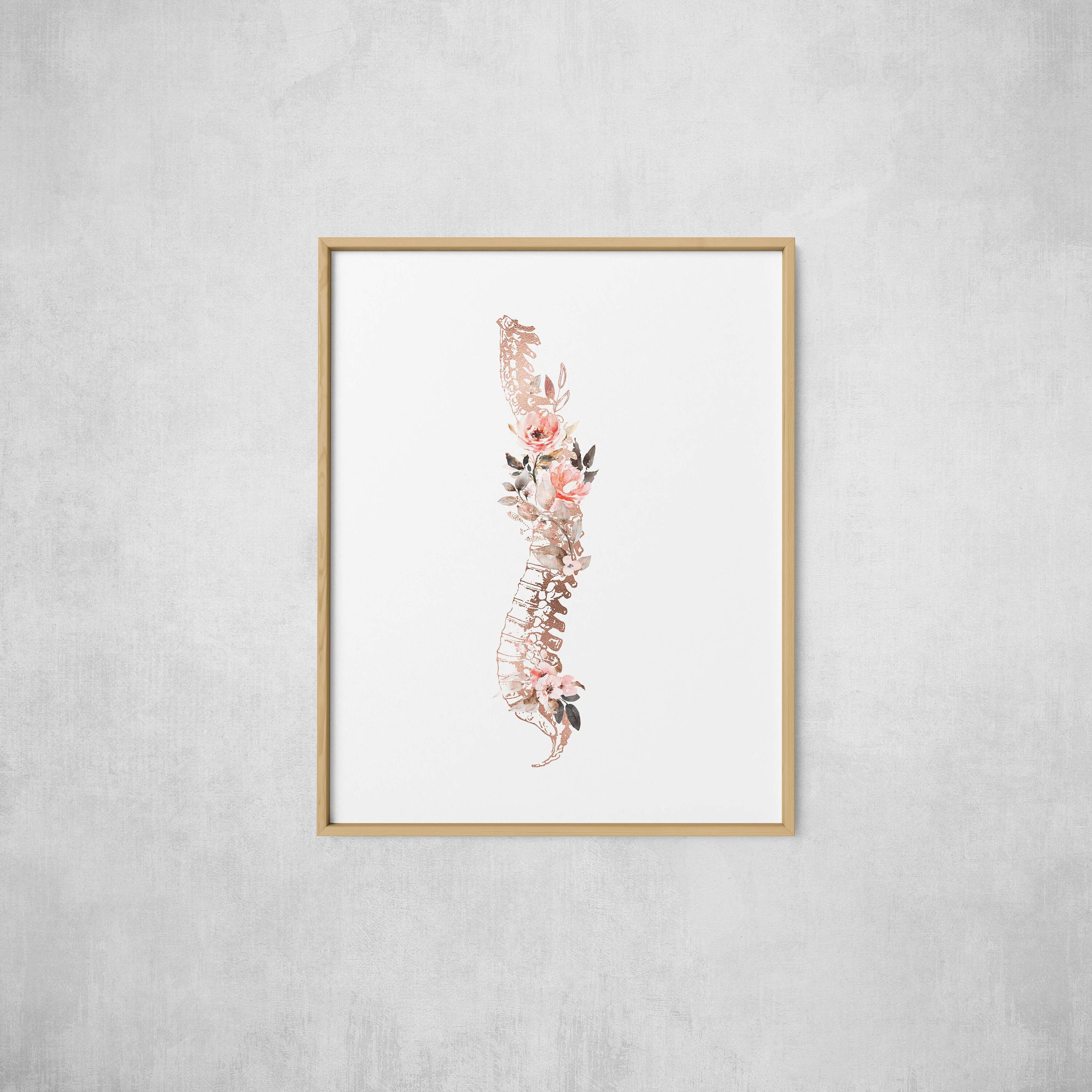 Spine Anatomy Poster Human Spine Print Chiropractor Gift - Etsy Canada