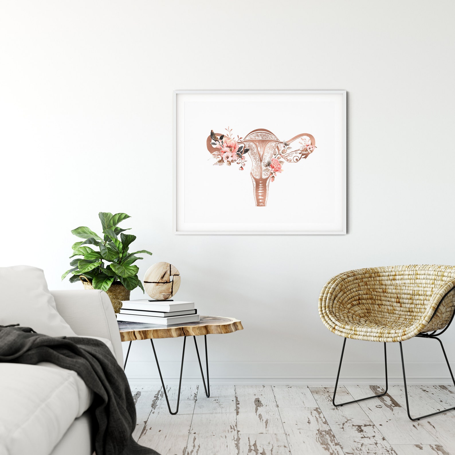 Uterus Anatomy Print Female Reproductive System Uterus Art | Etsy
