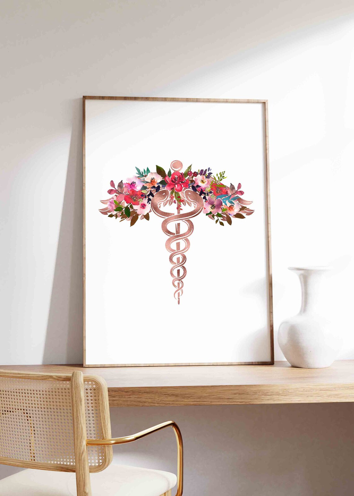 Caduceus Art Print Caduceus Symbol Medical School Graduation - Etsy