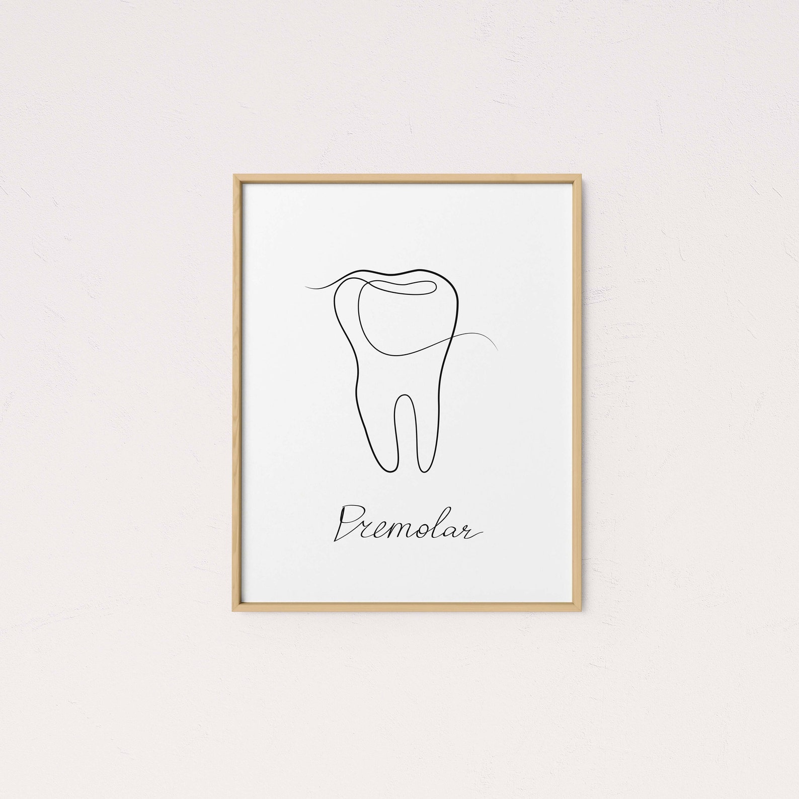 Premolar Tooth One Line Art Dentist Gift Dentist Anatomy - Etsy
