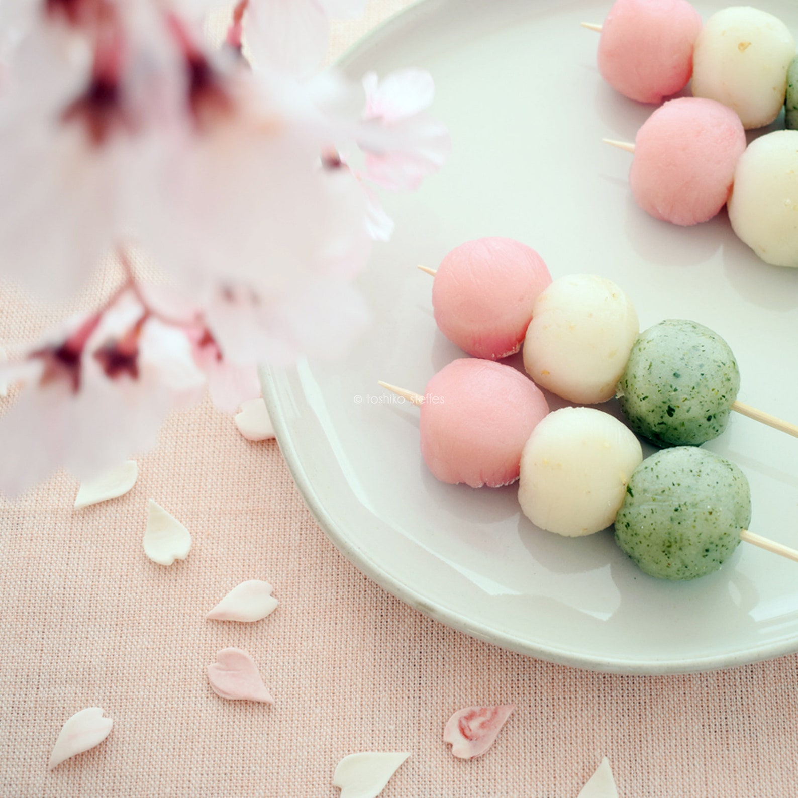 DIY Kit Hanami Dango Mochi Rice Cake Free Shipping 10 Skewers 30 ...