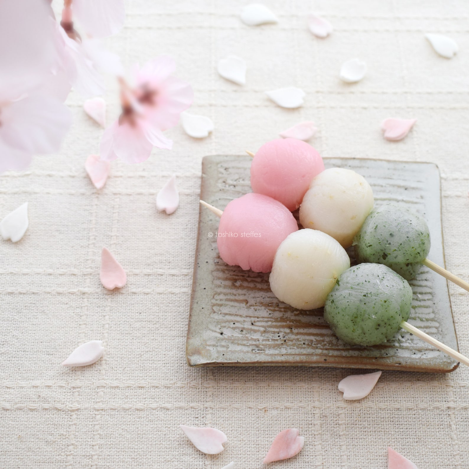 DIY Kit Hanami Dango Mochi Rice Cake Free Shipping 10 Skewers 30 ...