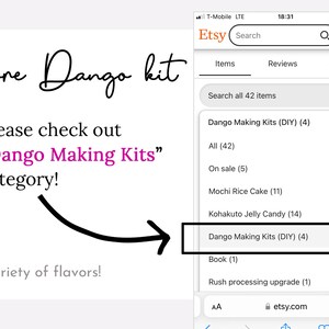 DIY Kit Hanami Dango Mochi Rice Cake Free Shipping 10 Skewers 30 ...