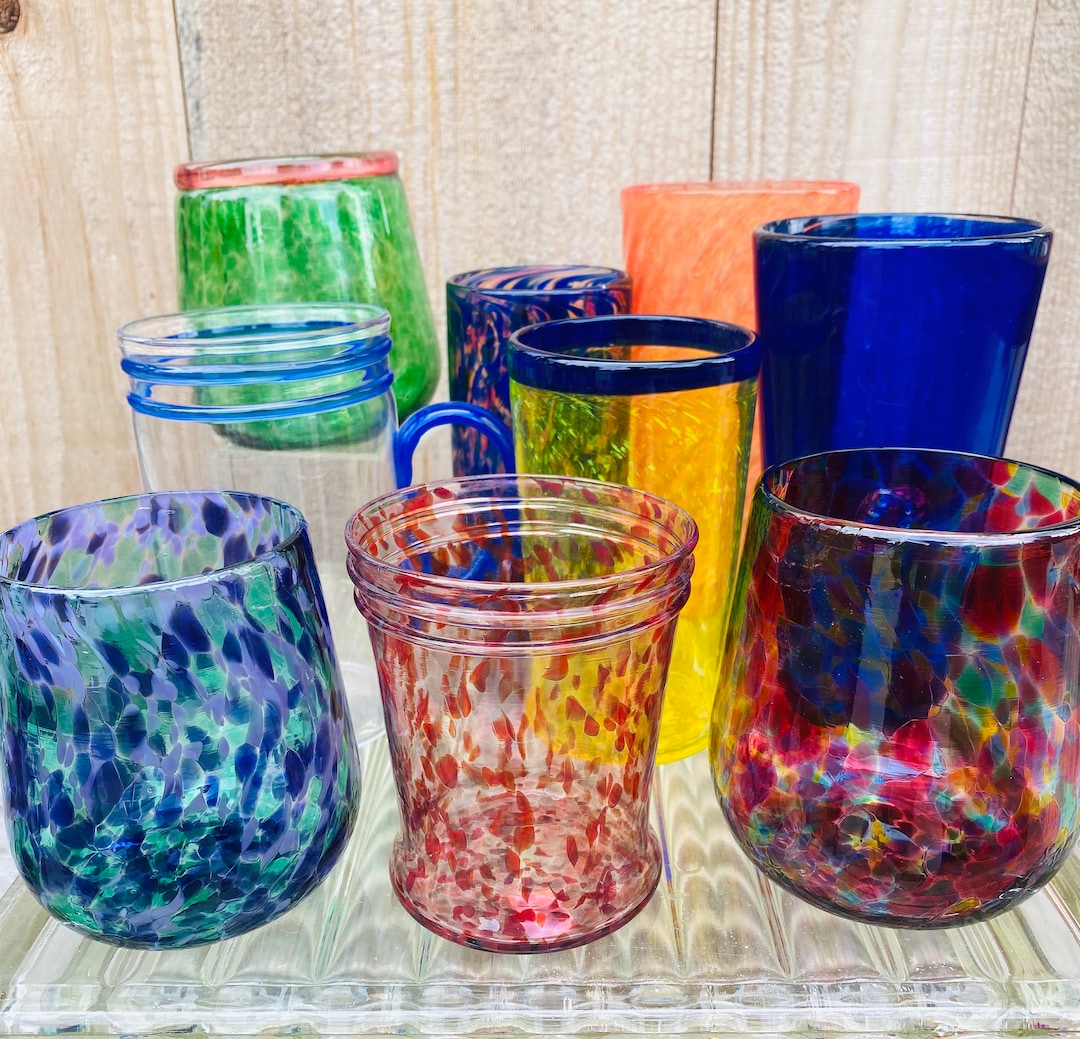 Mystery Hand Blown Glass Cup: Unique Drinkware - Etsy