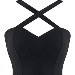 Retro Gal Criss-cross Top in Black - Etsy