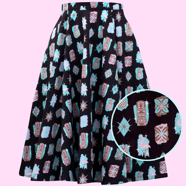Atomic Tiki Swing Skirt With Stretch Waist - Etsy