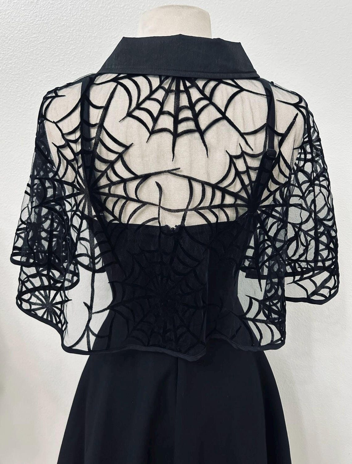 Spiderweb Cape in Black - Etsy