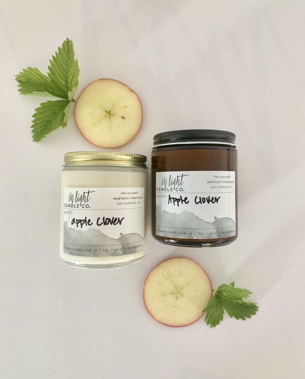Apple Clover Candles - 8oz, 4oz & Gold Travel Tins