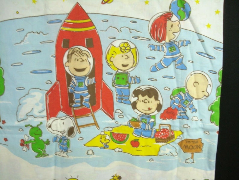 70s Peanuts Snoopy Goes West Twin Sheets Flat Vintage - Etsy