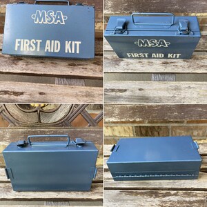 MSA 10 Unit First Aid Kit Metal Box Case Wall Mountable - Etsy