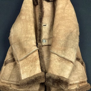 Size 42 Shearling Sheepskin Ranch Coat Jacket Vintage 70s - Etsy