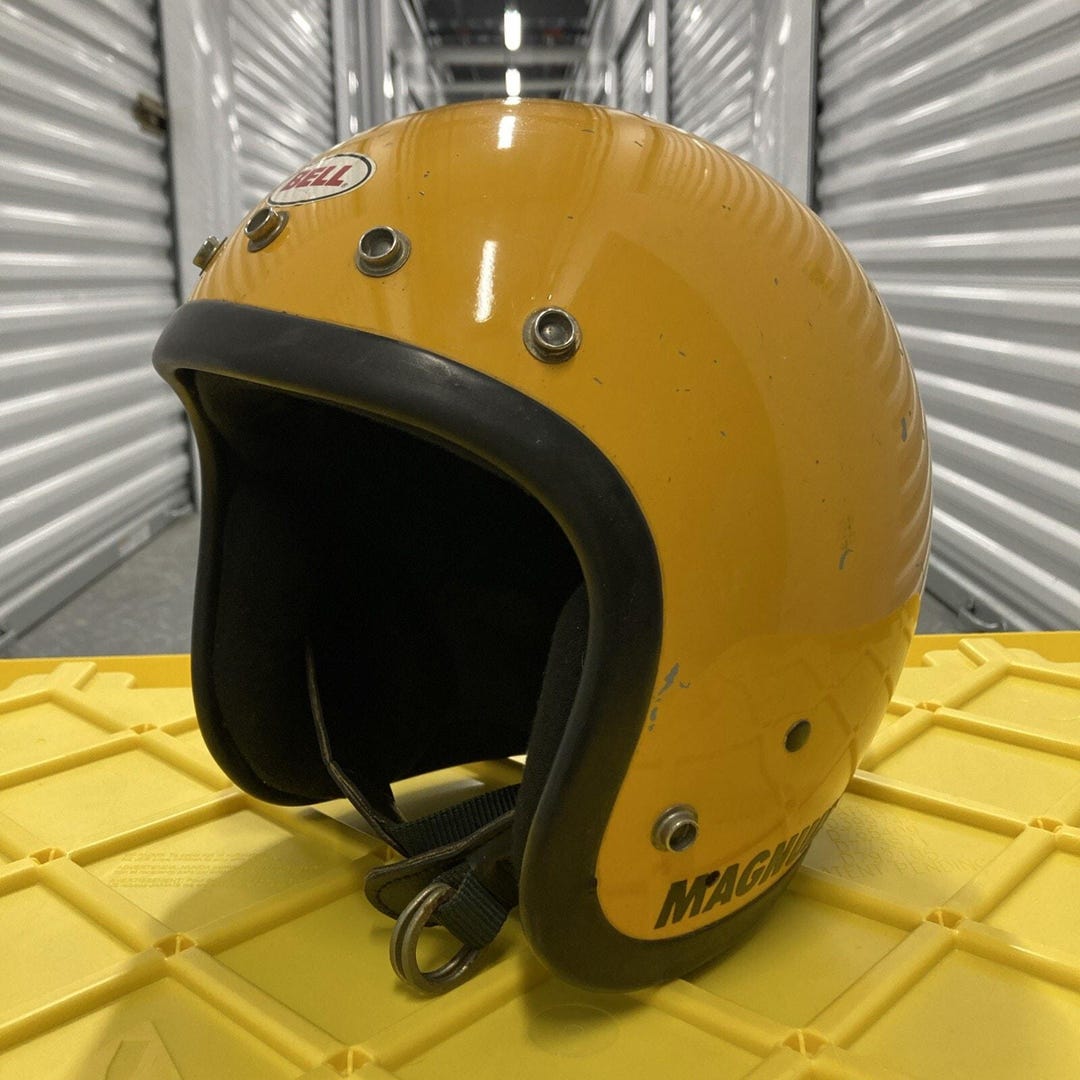 Vintage Bell Magnum III 3 Motorcycle Helmet Snell 1975 Yellow - Etsy