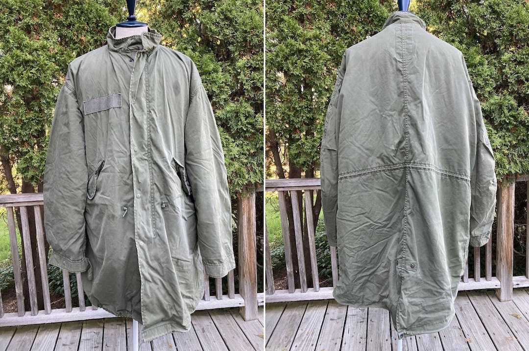 Größe L US ARMY M-65 Fishtail Parka Field Coat Jacke mit Futter Vintage ...