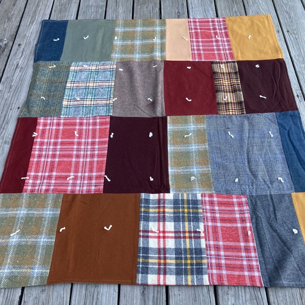 Vintage Wool Patchwork Blanket - Etsy