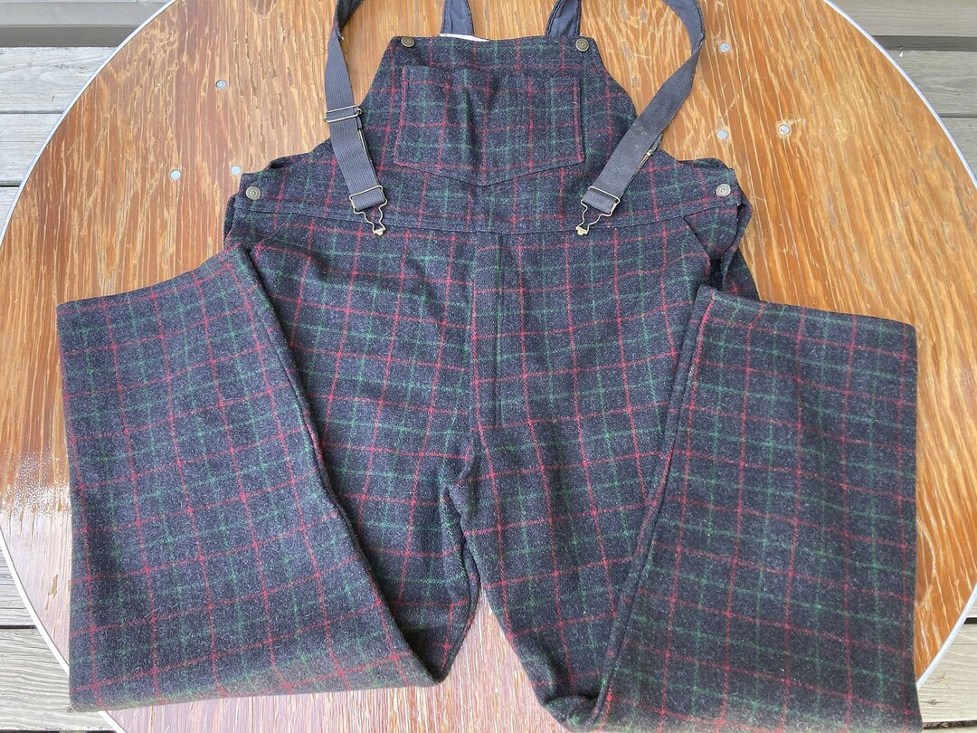 Vintage CODET Wool Mackinaw Bib Overalls Chore Barn Hunting Pants - Etsy