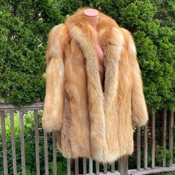 Red Fox Fur Coat - Etsy