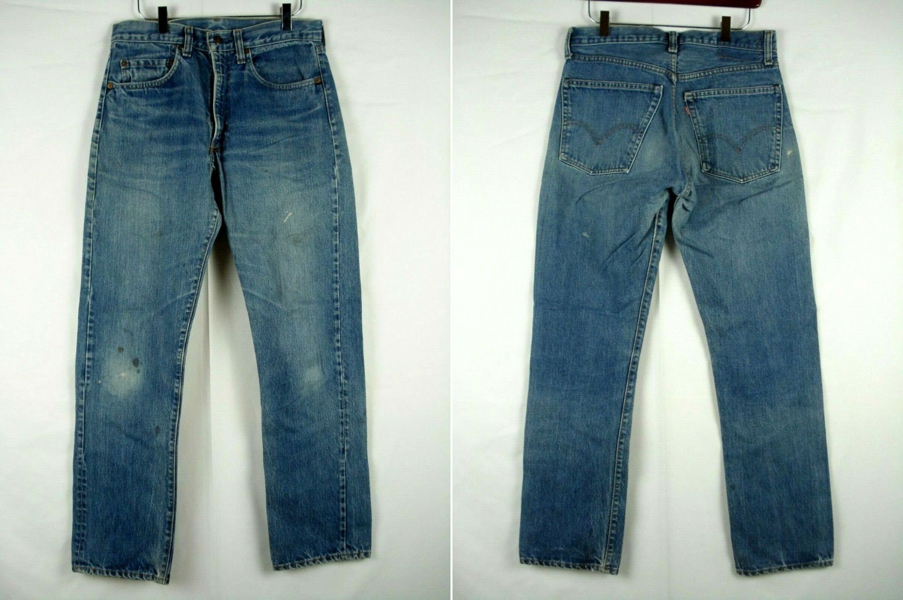 32 X 30.5 Levi's 505 #8 Indigo Blue Denim Jeans Vintage 32 X 30.5 Levi's 505 #8 Indigo Blue Denim Jeans Vintage