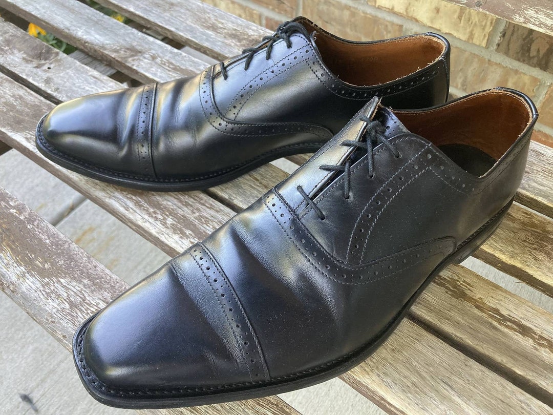 Size 11.5 B Allen Edmonds "evanston" Oxford Leather Dress Shoes Cap-toe ...