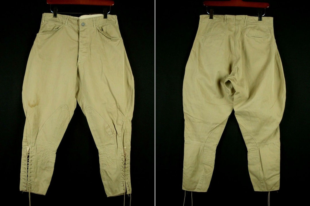 WWII 40s U.S ARMY Jodhpur Cavalry Cotton Riding Uniform Trousers Pants ...