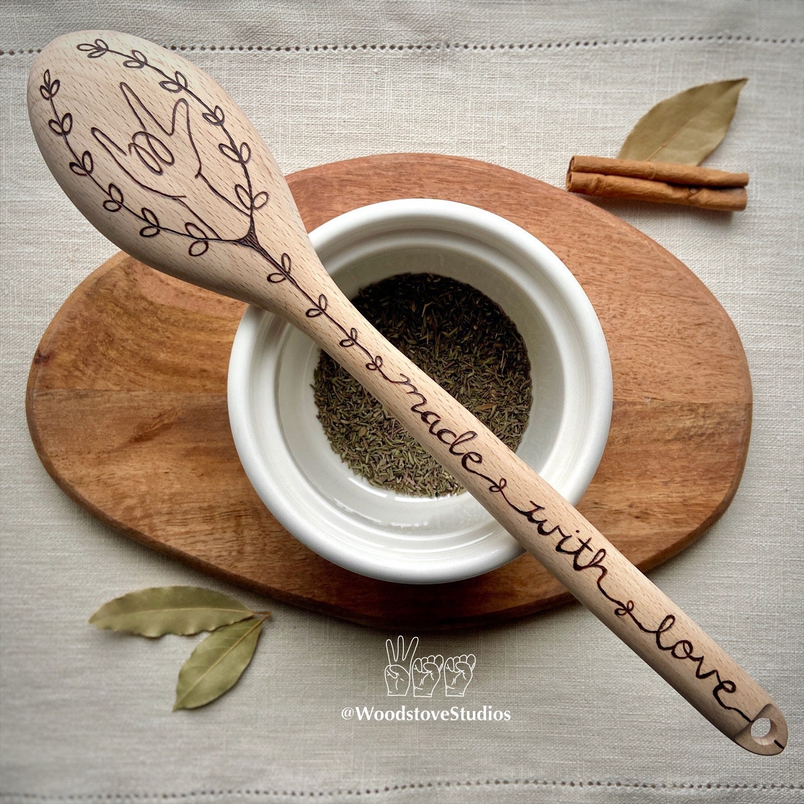 ASL Made With Love Spoon Set — Woodstove Studios