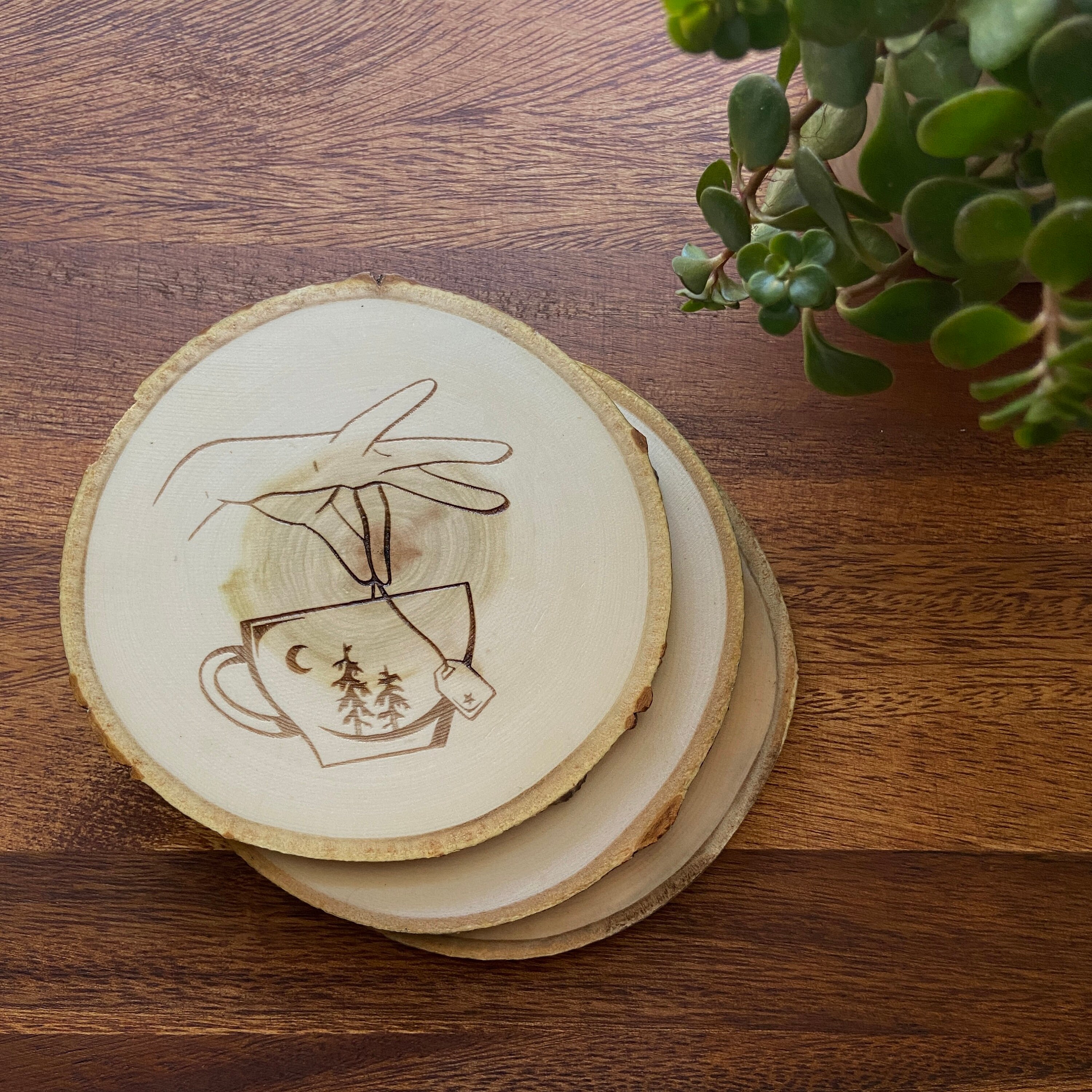 Tea Sign Language Coasters — Woodstove Studios