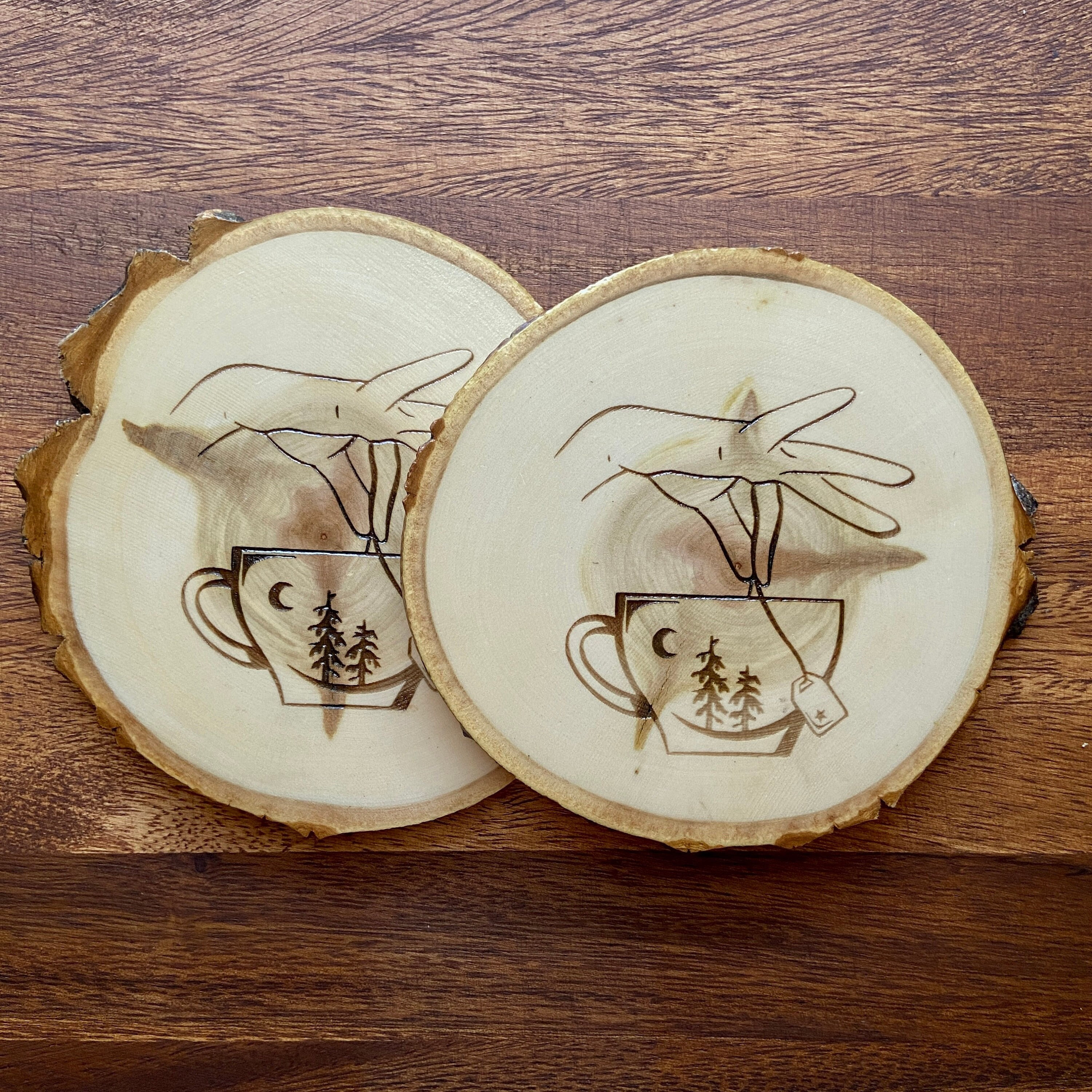 Tea Sign Language Coasters — Woodstove Studios