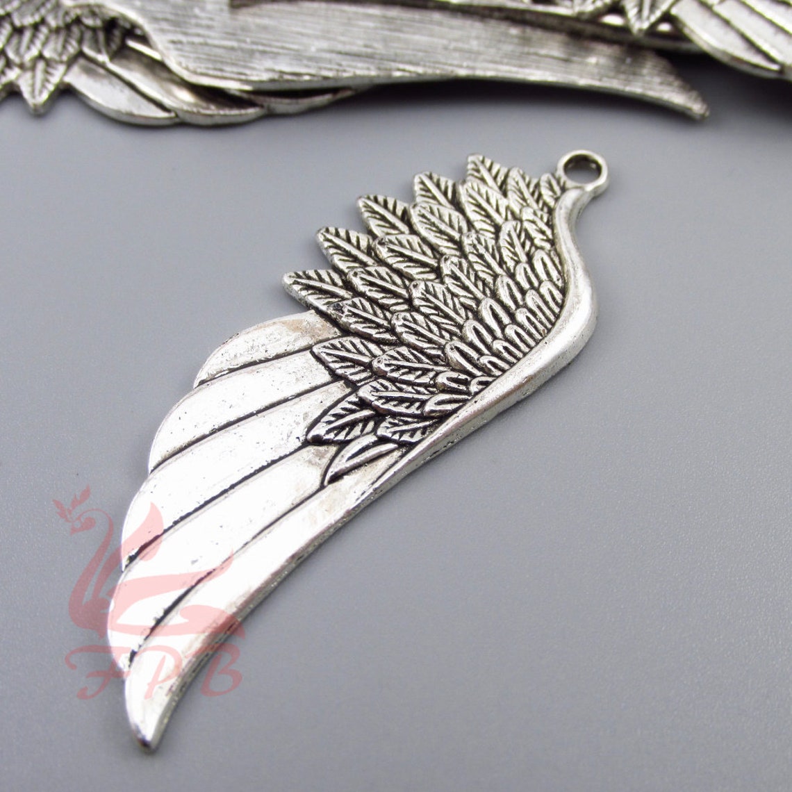 2 Angel Wing Pendants 59mm Wholesale Antiqued Bronze Plated | Etsy