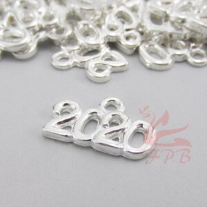 10 Year 2020 Charms 14mm Wholesale Gold Plated Pendants GC0215911 - Etsy
