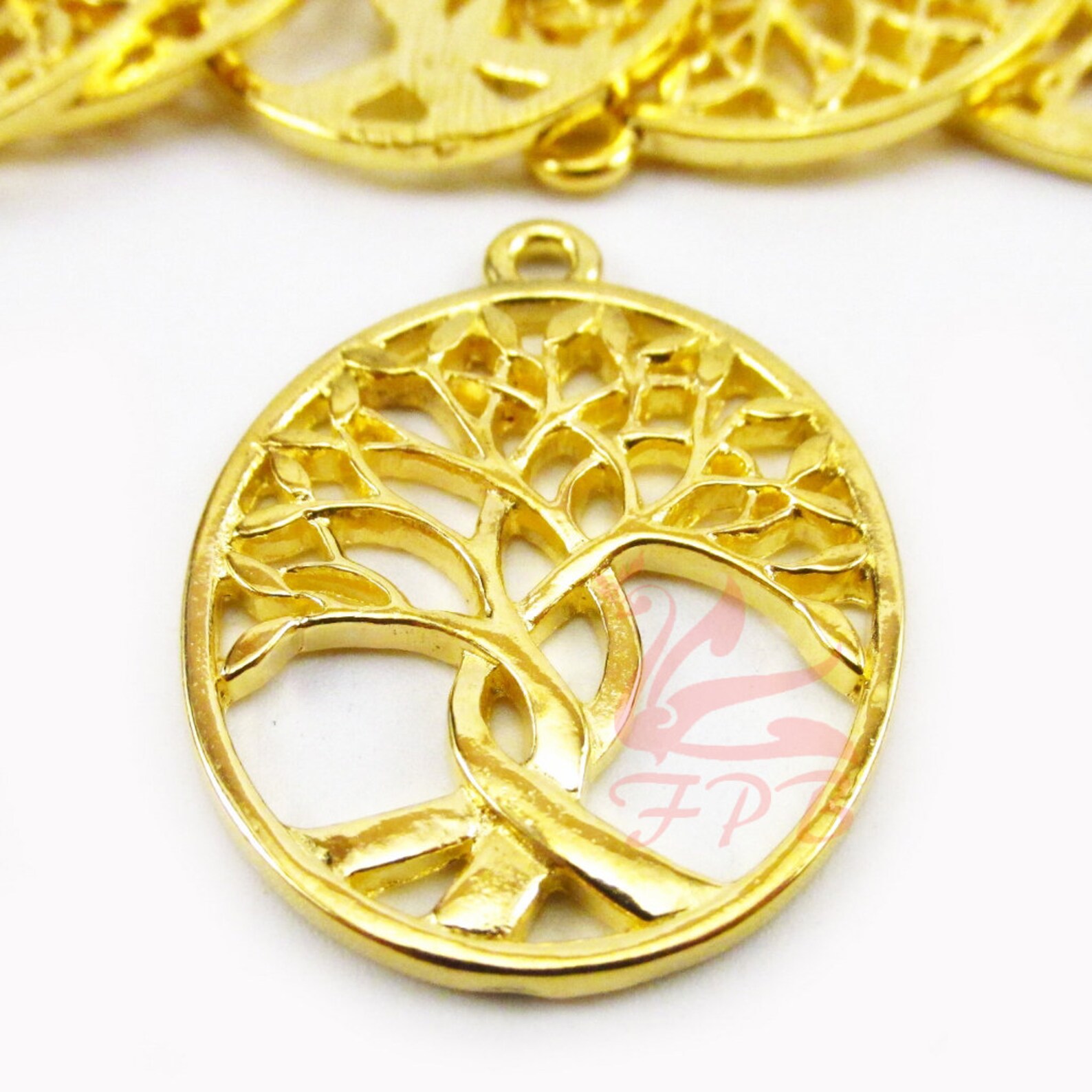 2 Tree of Life Charms 31mm Silver Plated Tree Pendant for Jewelry ...