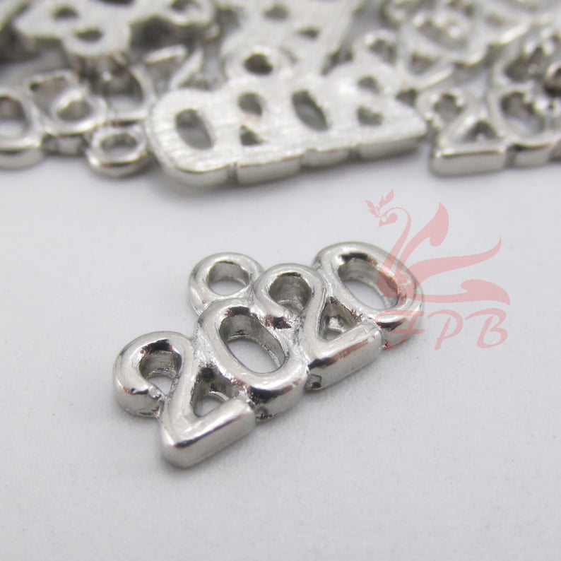 10 Year 2020 Charms 14mm Wholesale Gold Plated Pendants GC0215911 - Etsy
