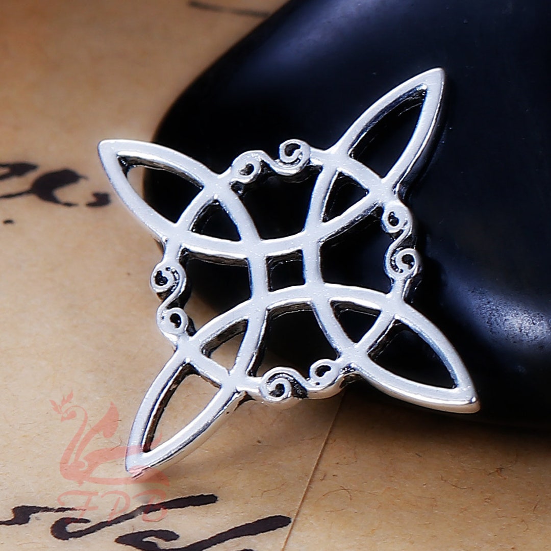 2 Quaternary Celtic Knot Charms 24mm Wholesale Antiqued Silver Plated ...